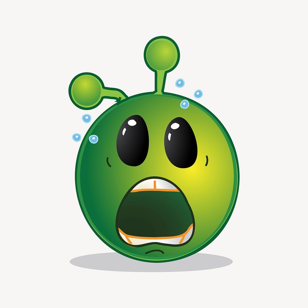 Crying alien cartoon clipart. | Free Photo Illustration - rawpixel