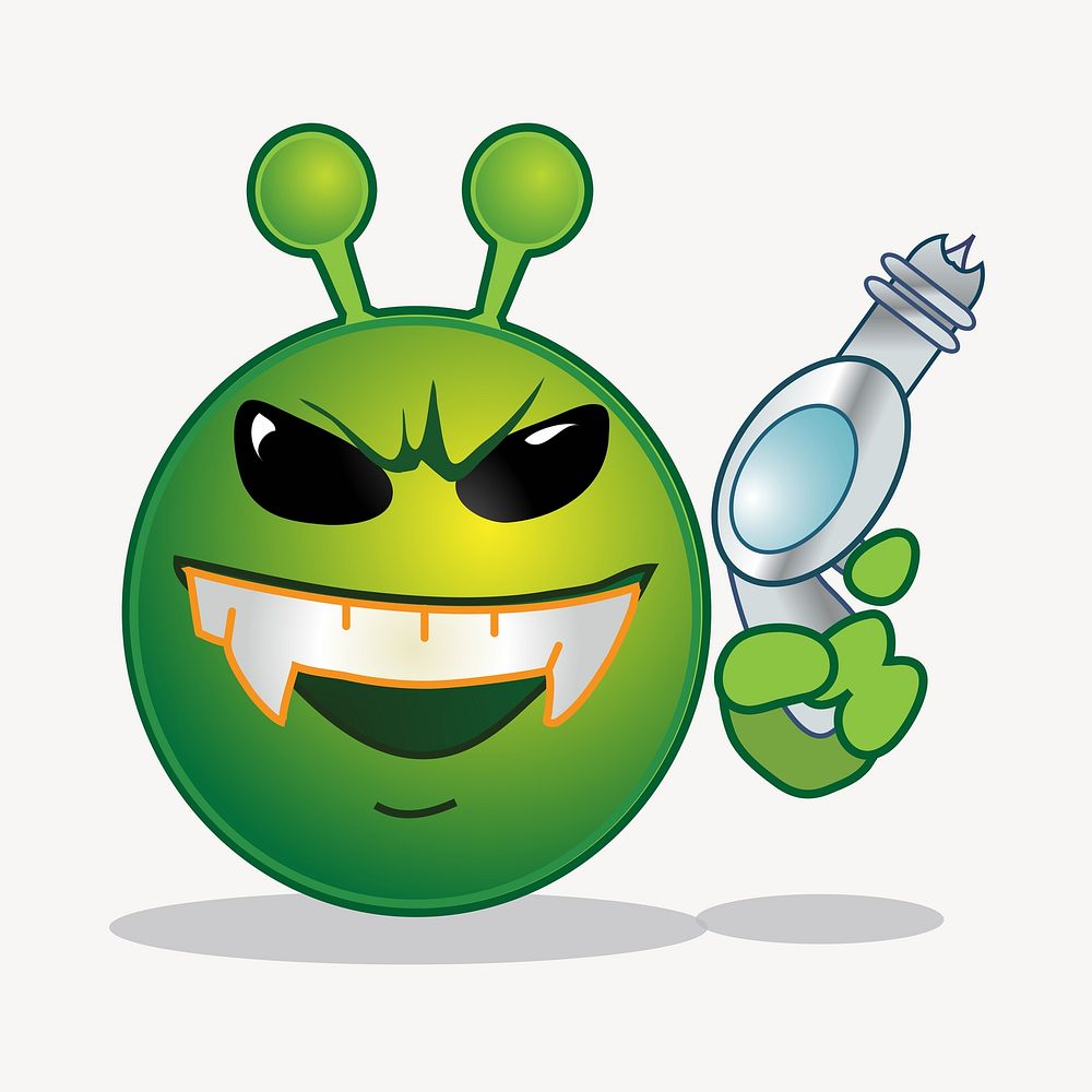 Villain alien cartoon clipart | Free Photo Illustration - rawpixel