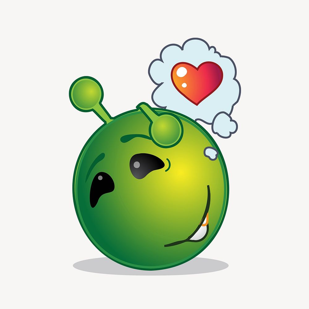 love alien cartoon clip art | Free Vector - rawpixel