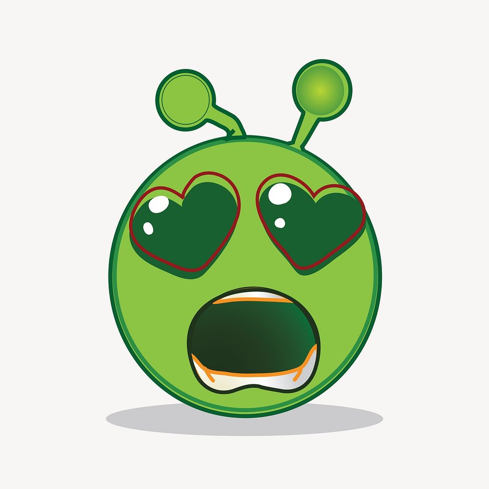 love alien cartoon clip art | Free Vector - rawpixel