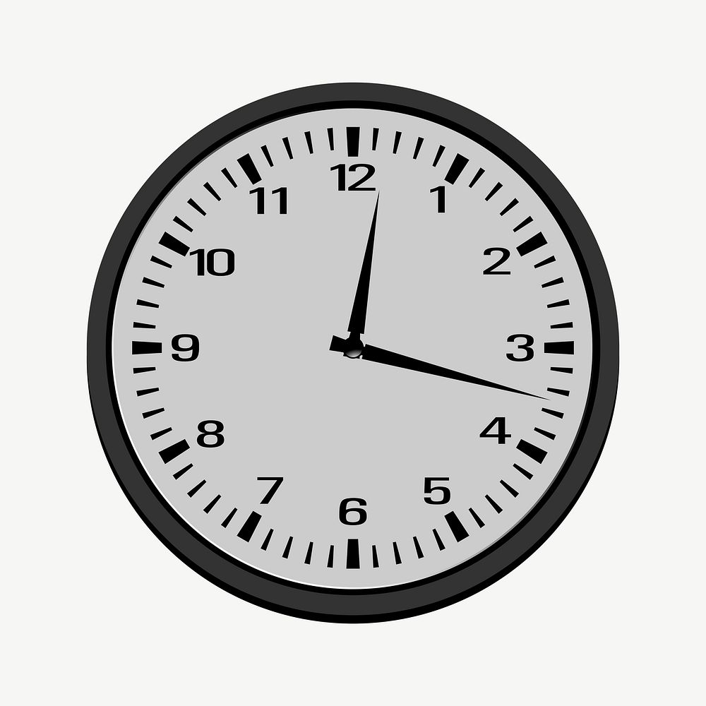 Wall clock clipart illustration psd | Free PSD - rawpixel