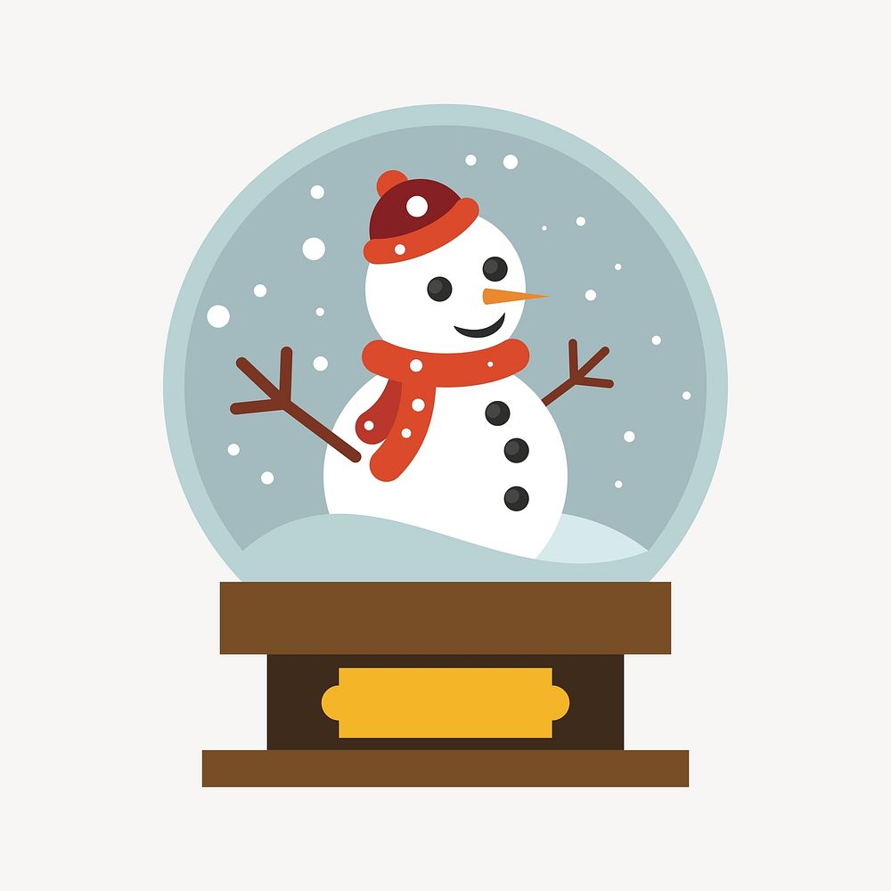 Christmas snow globe clip art | Free Vector - rawpixel