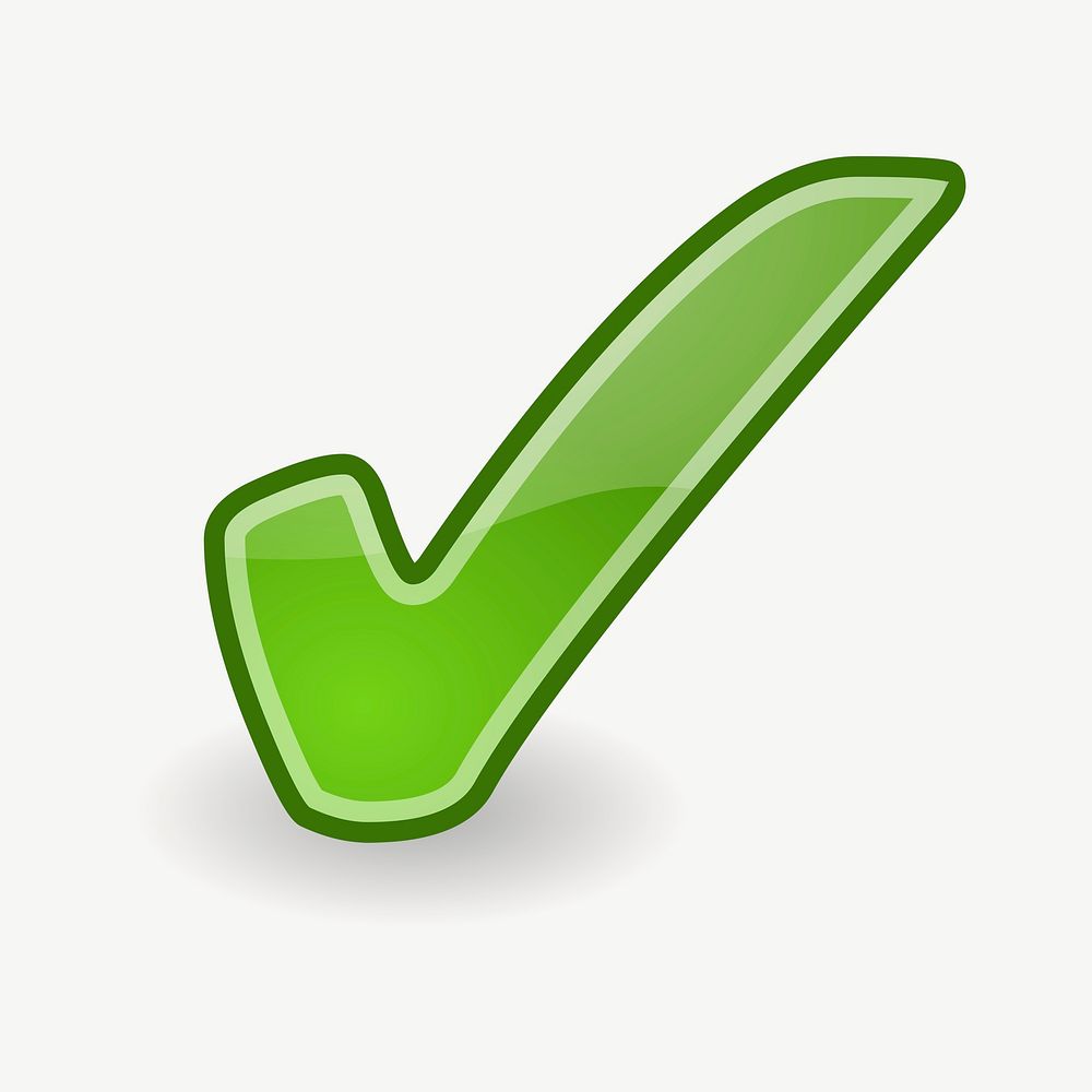 Green check mark sign illustration | Free PSD - rawpixel
