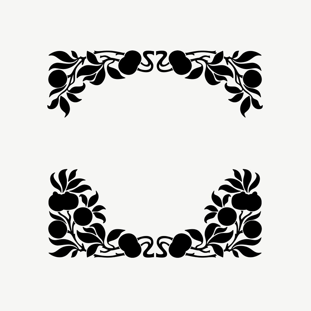 Botanical border illustration psd. Free | Free PSD - rawpixel