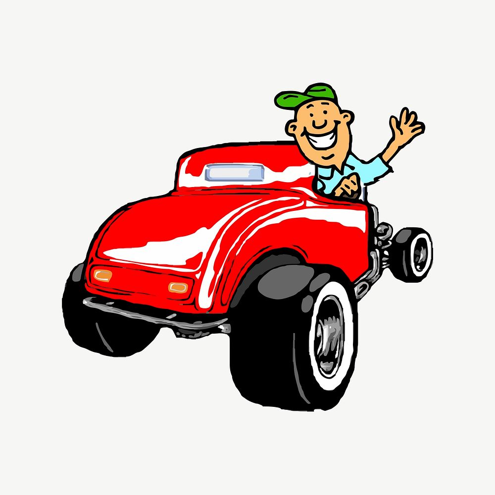 Driving man illustration psd | Free PSD - rawpixel