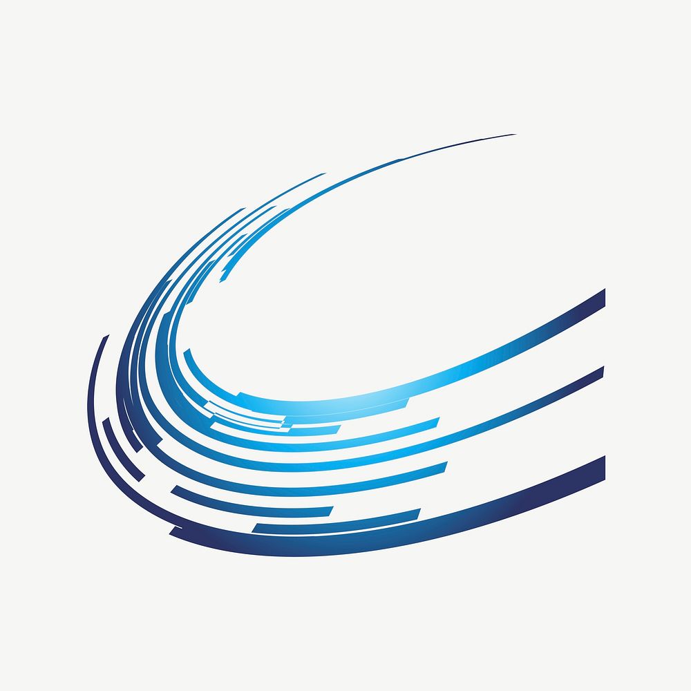 Blue curve clipart illustration psd. | Free PSD - rawpixel