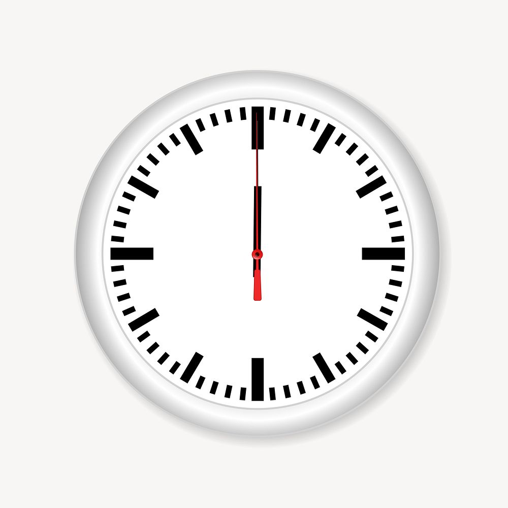 Wall clock illustration. | Free Photo - rawpixel