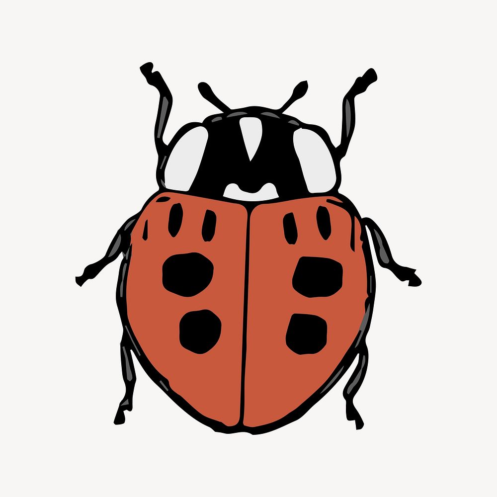 Lady bug clipart vector. Free | Free Vector - rawpixel