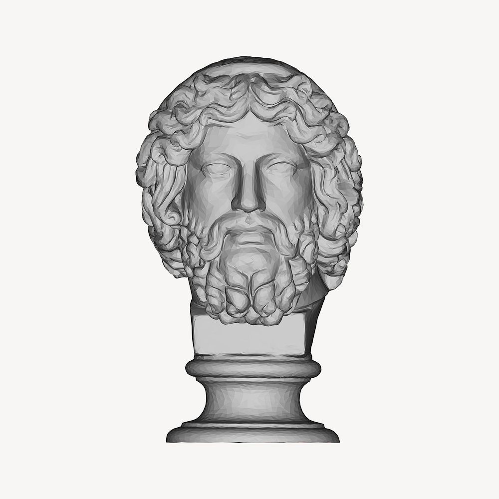 Greek head statue male vector | Free Vector - rawpixel