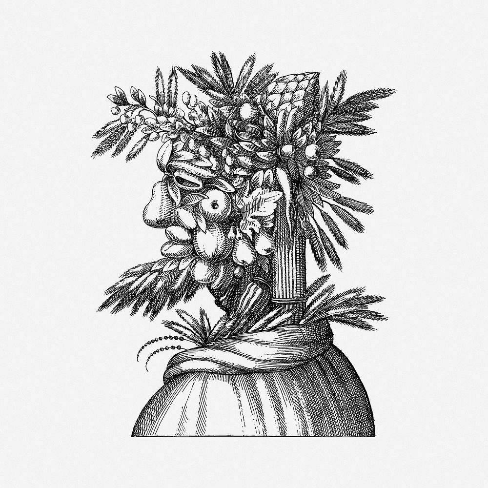 Giuseppe Arcimboldo fruit face art | Free Photo Illustration - rawpixel