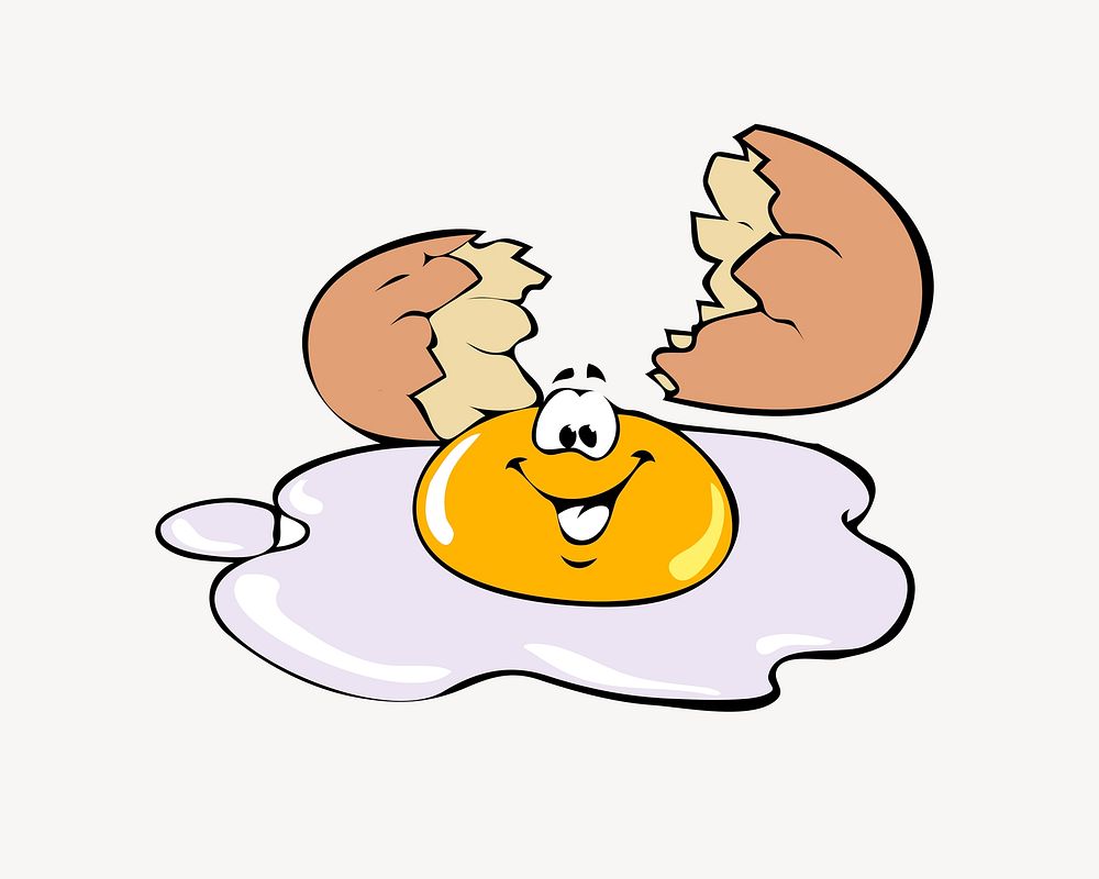 Cracked egg illustration, clip art | Free Photo Illustration - rawpixel