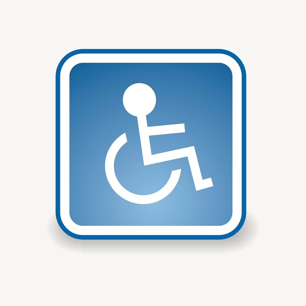 Disability sign clipart, illustration vector | Free Vector - rawpixel