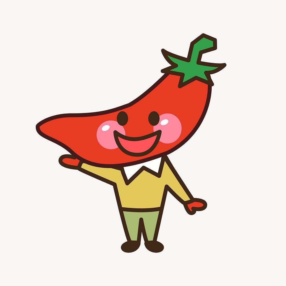 Chili cartoon man clipart, illustration | Free PSD - rawpixel