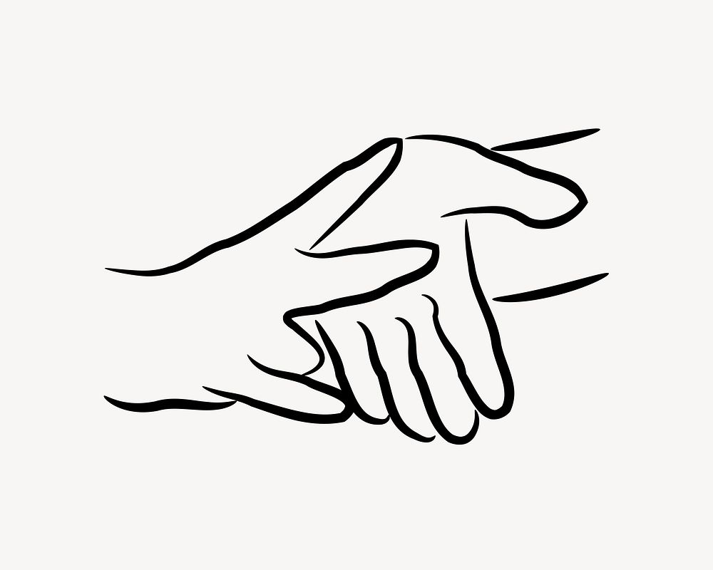 Hand gesture clipart, sign language | Free Vector - rawpixel