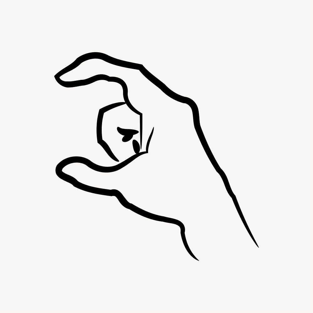 Hand gesture clipart, sign language | Free PSD - rawpixel