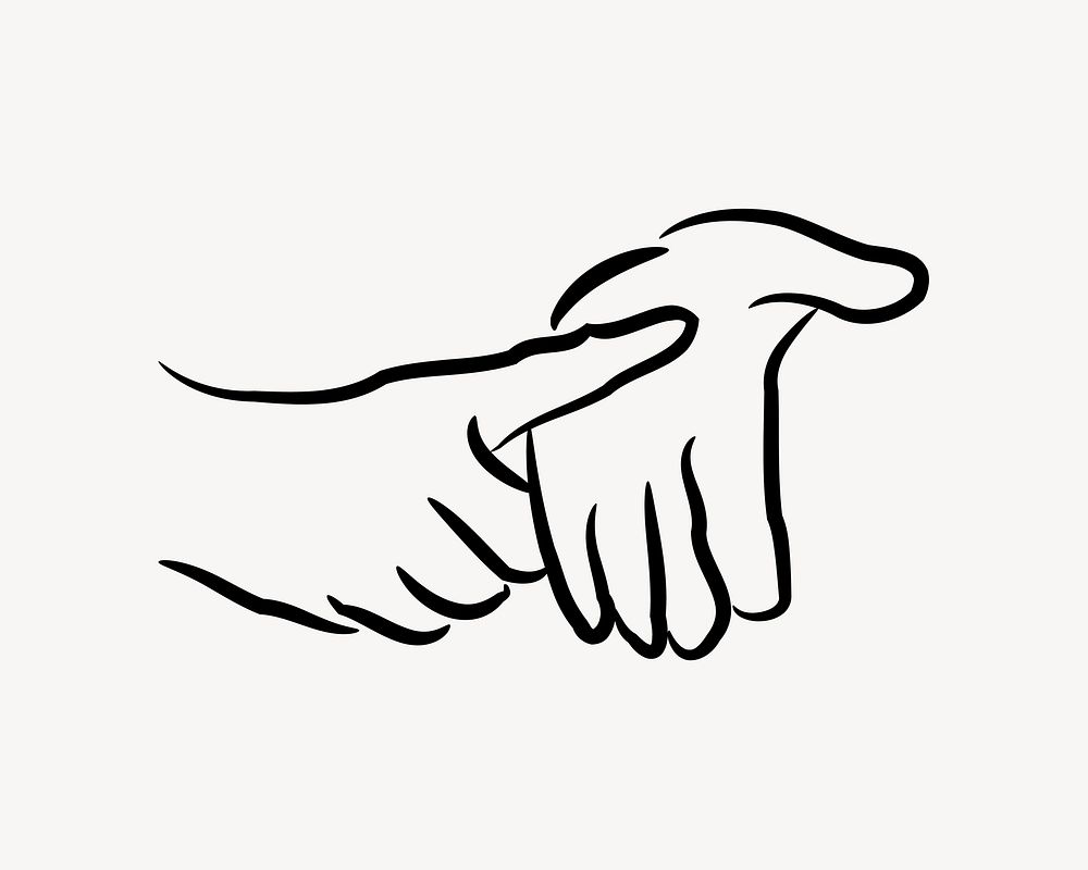 Hand gesture clipart, sign language | Free Vector - rawpixel