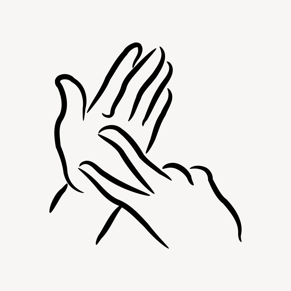Hand gesture clipart, sign language | Free Vector - rawpixel