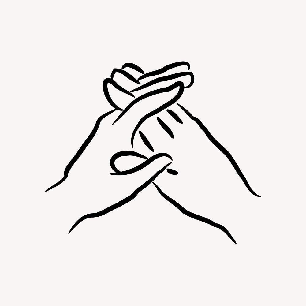 Hand gesture clipart, sign language | Free Vector - rawpixel