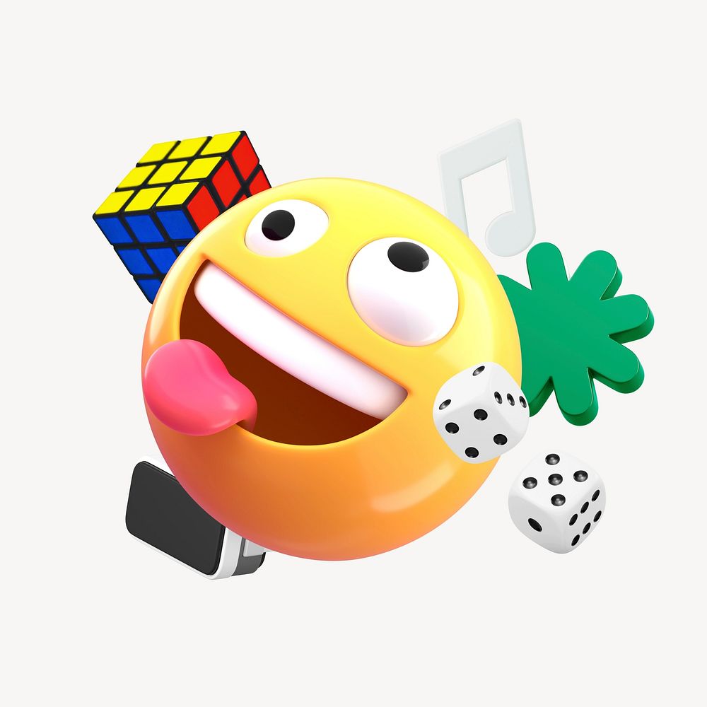 3D emoticon enjoy game, entertainment | Free Photo - rawpixel