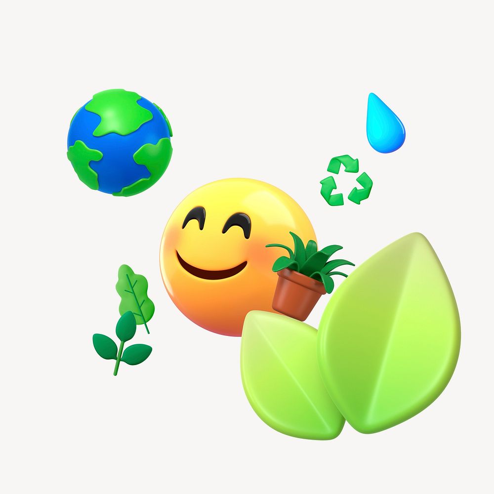 3D environment emoticon illustration | Premium Photo - rawpixel
