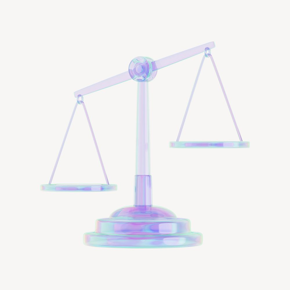 Holographic justice scale, 3D law | Premium Photo - rawpixel