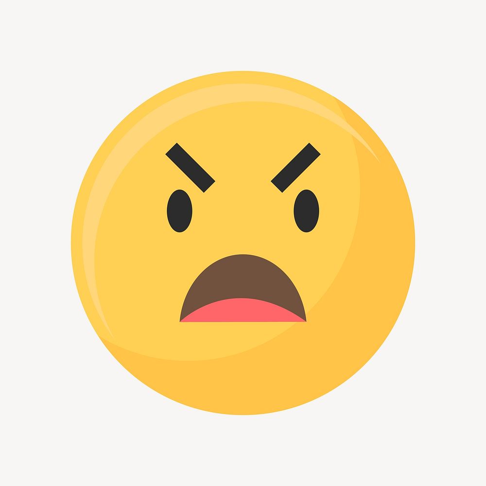 Aggressive emoticon vector | Premium Vector - rawpixel