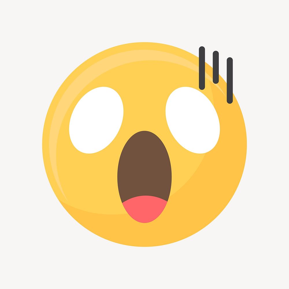 Shock emoticon vector | Premium Vector - rawpixel