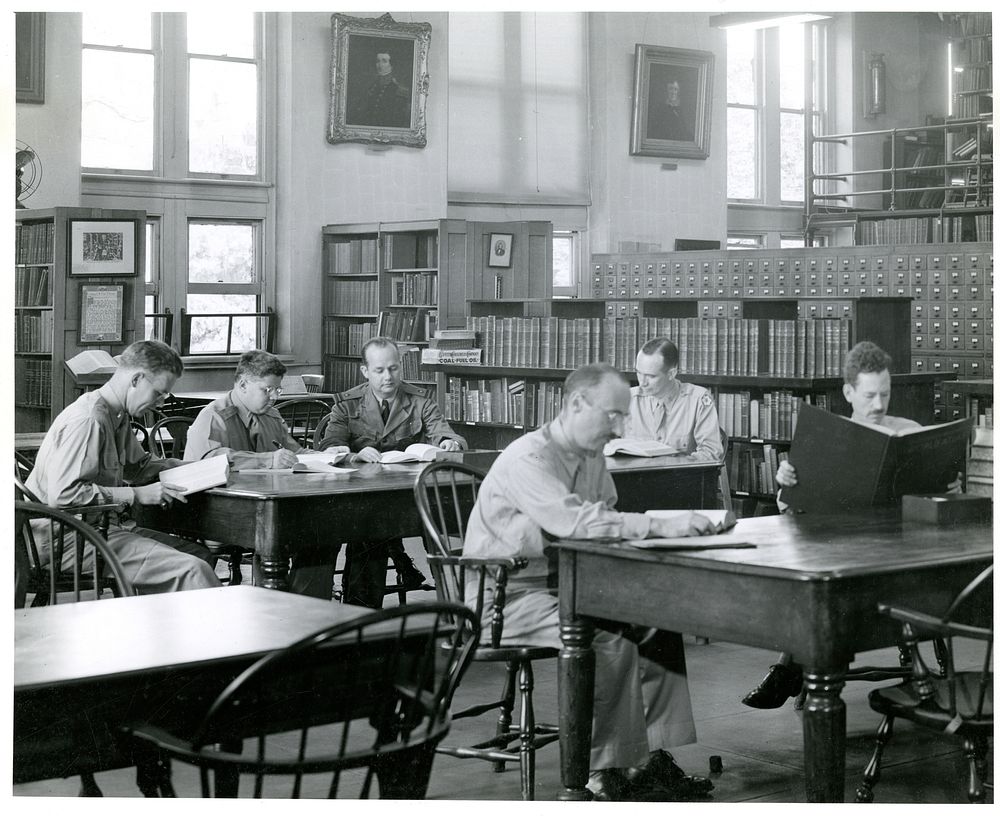 Military officers use library reading | Free Photo - rawpixel