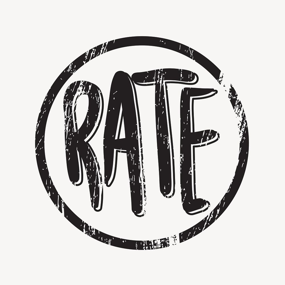 Rate Word Black White Premium Vector Rawpixel rate-word-black-white-premium-vector-rawpixel