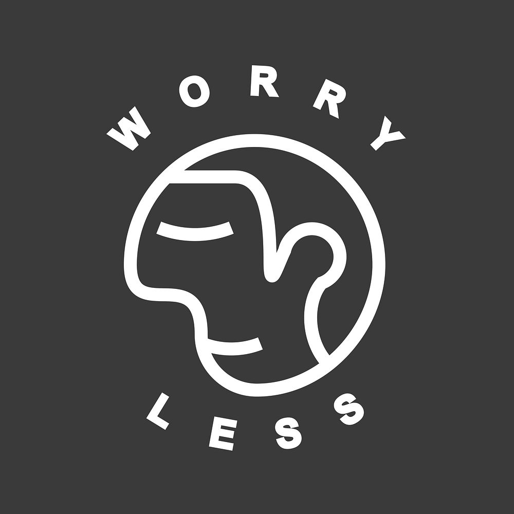 Worry less word, human face | Premium Vector - rawpixel