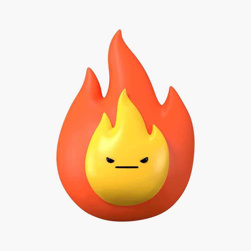 3D angry fire, emoticon illustration | Free Photo - rawpixel