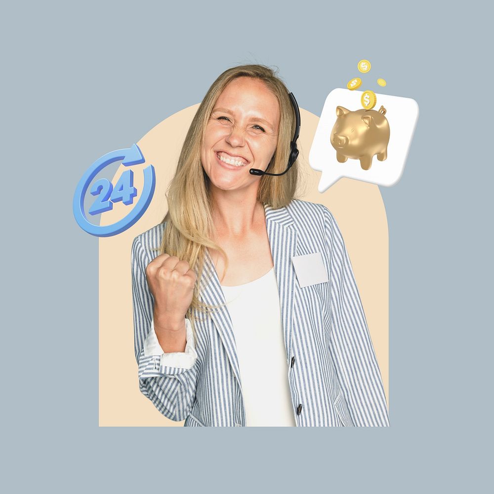 Modern banking customer service isolated | Premium Photo - rawpixel