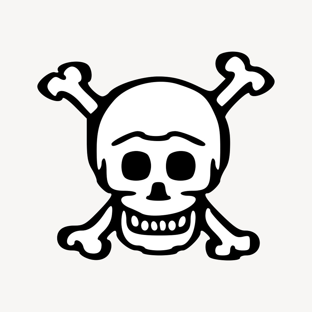 Poison skull clipart illustration vector. | Free Vector - rawpixel