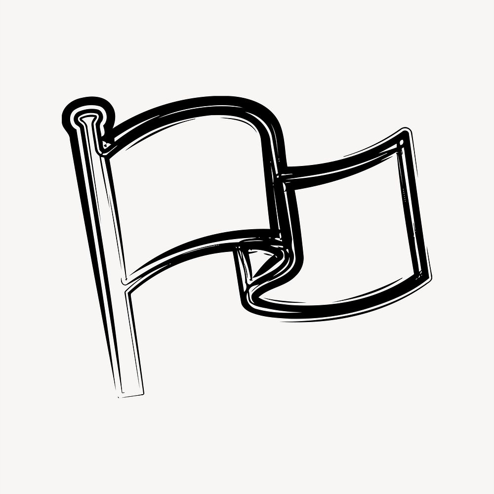 Waving flag clipart illustration vector. | Free Vector - rawpixel