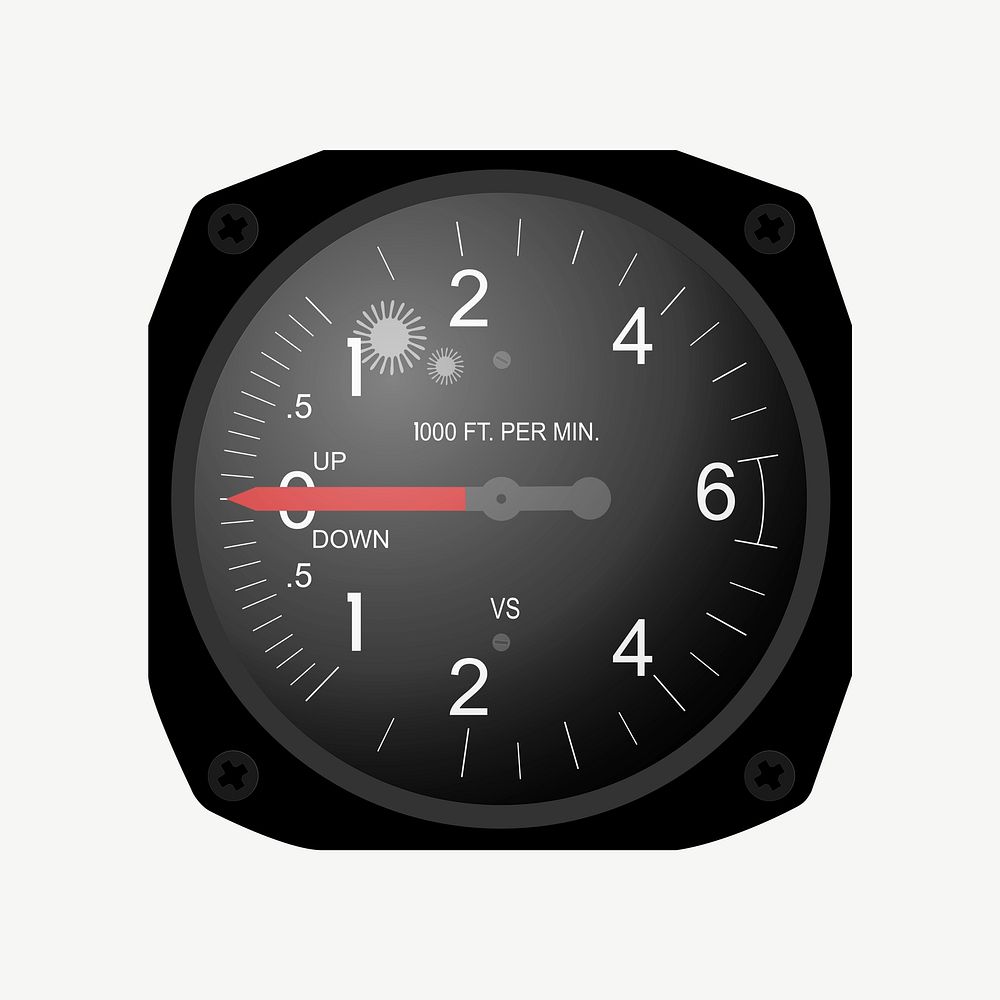 Vertical speed indicator clipart illustration | Free PSD - rawpixel
