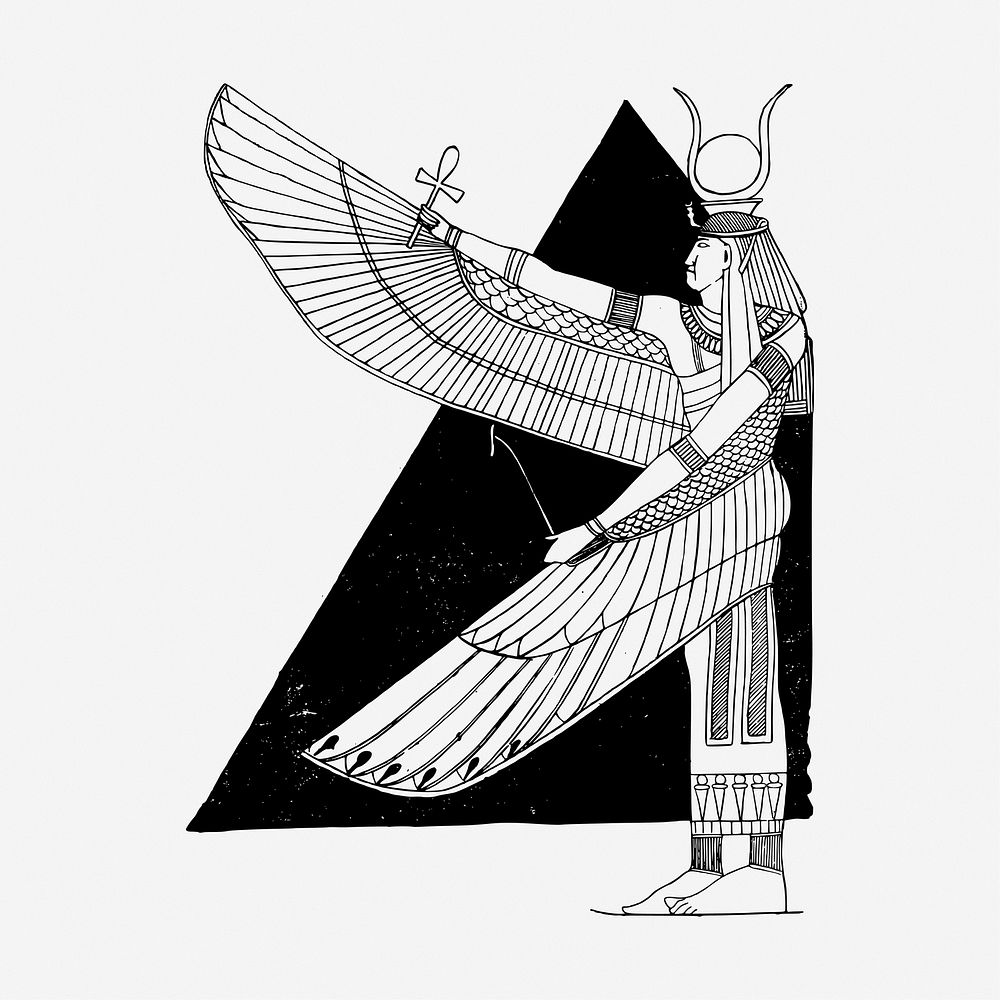 Isis Egyptian goddess silhouette image | Free Photo Illustration - rawpixel