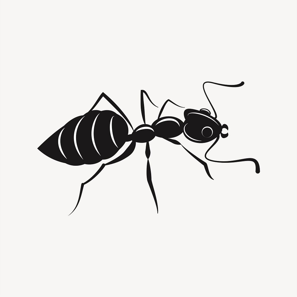 Ant silhouette collage element vector | Free Vector - rawpixel