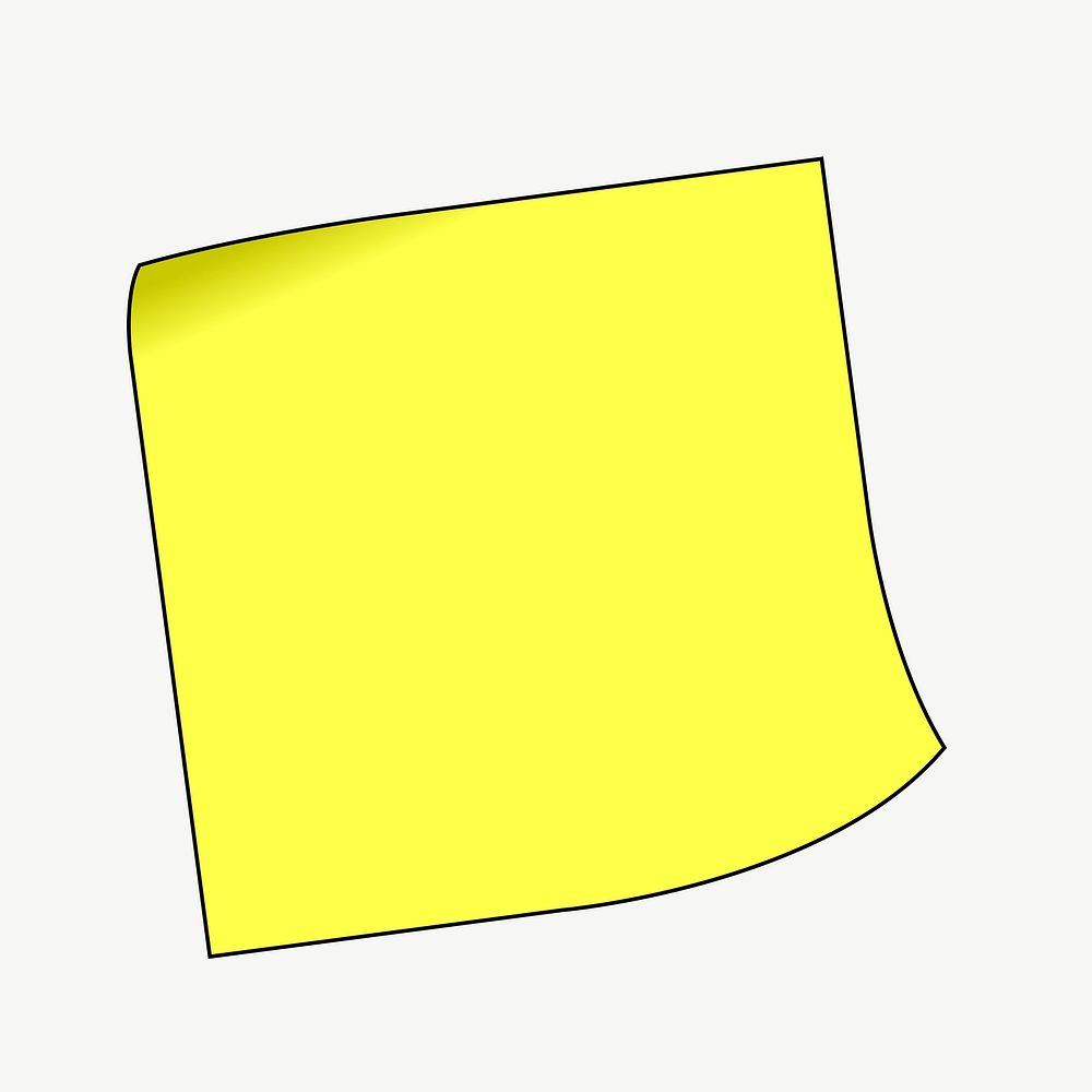 Blank yellow note paper clip | Free PSD - rawpixel