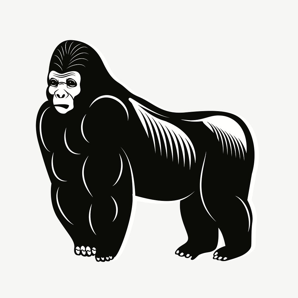 Gorilla design element psd | Free PSD - rawpixel