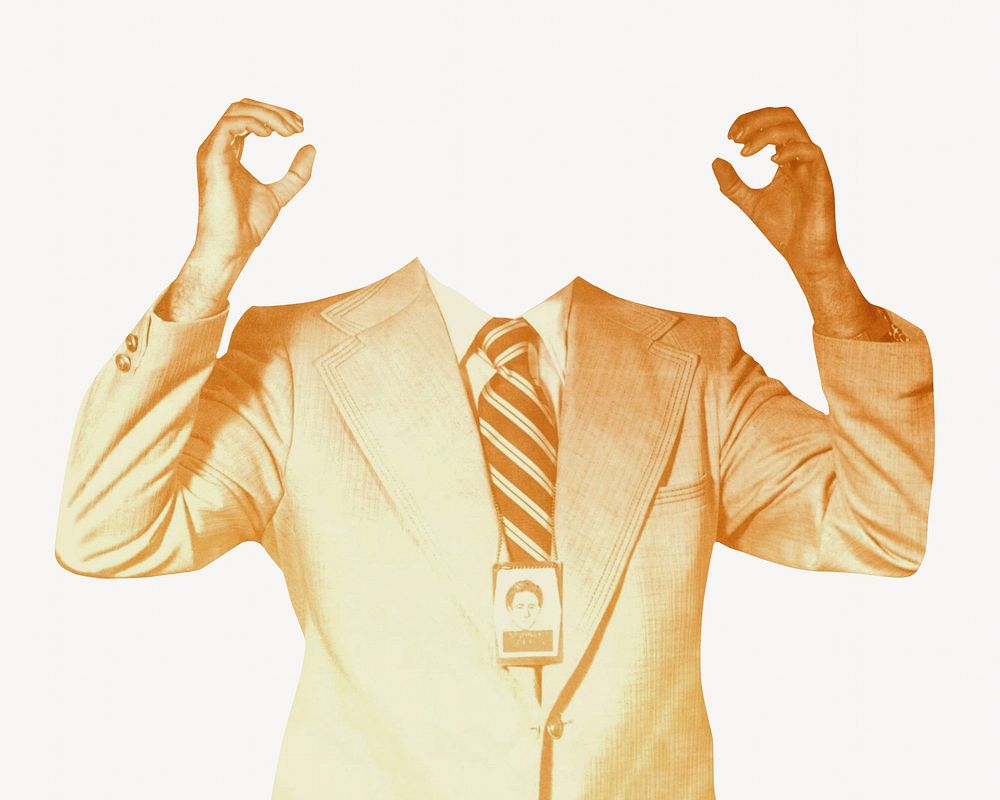 Vintage headless man chromolithograph art | Premium Photo Illustration ...