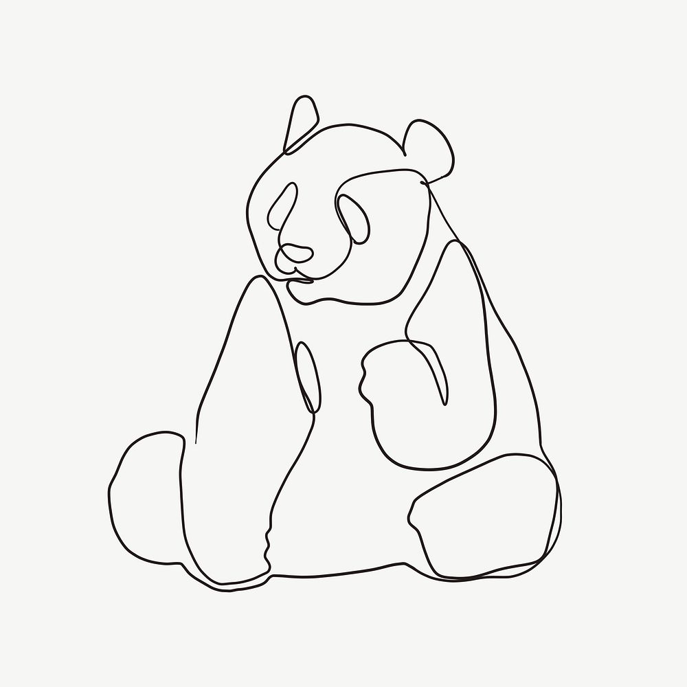 Bear line art psd | Premium PSD - rawpixel