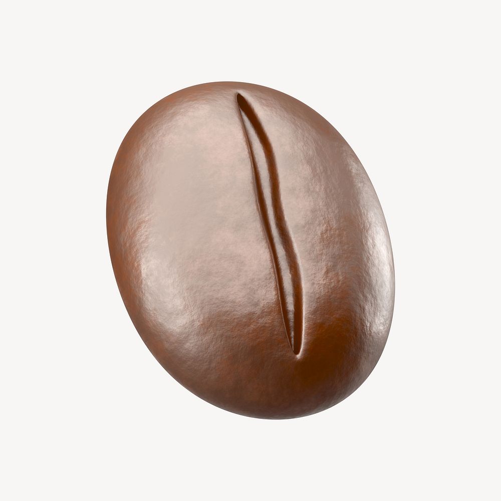 3D coffee bean, element illustration | Free Photo Illustration - rawpixel