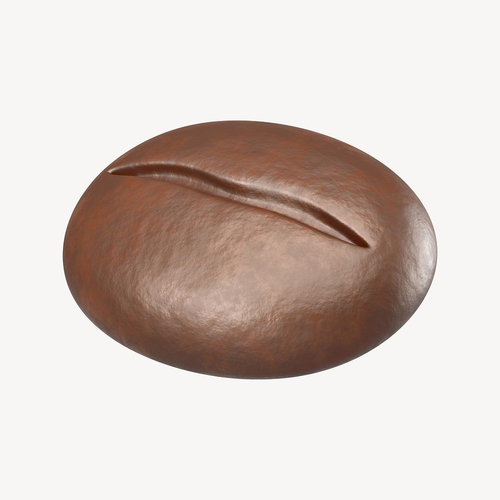 3D coffee bean, element illustration | Free Photo Illustration - rawpixel