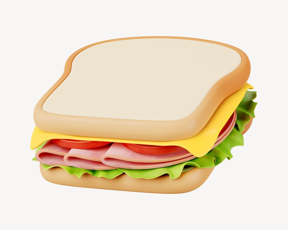 3D sandwich food, element illustration | Free Photo Illustration - rawpixel