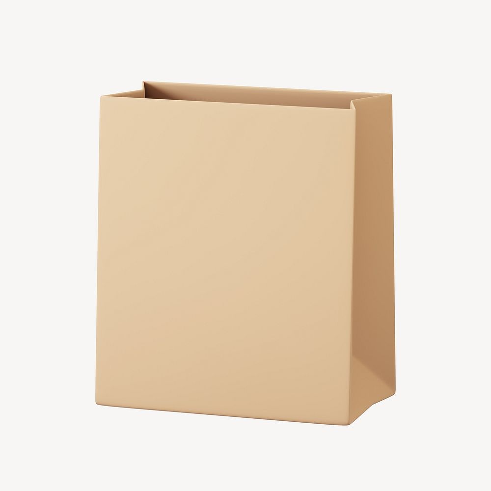 3D paper grocery bag, element | Free Photo Illustration - rawpixel