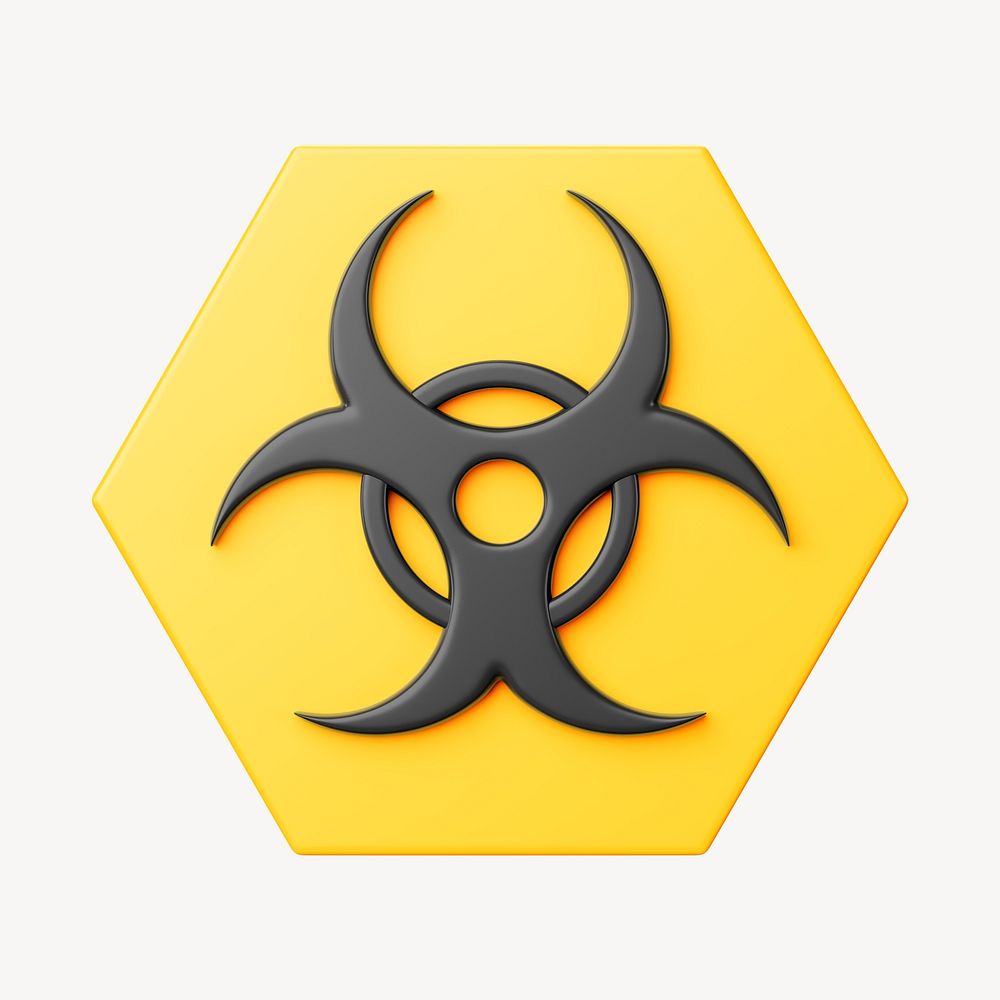 3D silver biohazard sign, element | Free Photo Illustration - rawpixel
