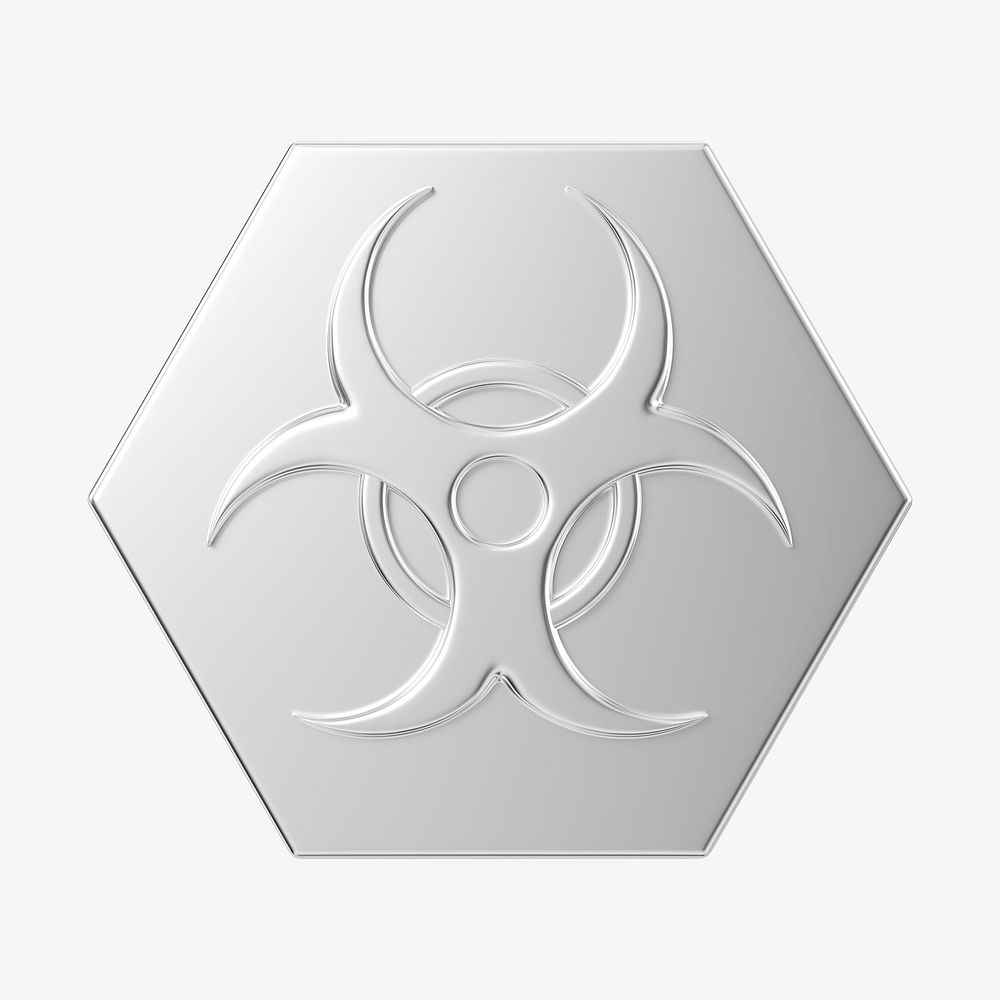 3D silver biohazard sign, element | Free Photo Illustration - rawpixel