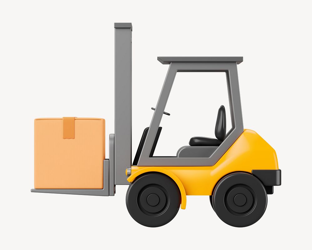 3D forklift truck, element illustration | Free Photo Illustration ...