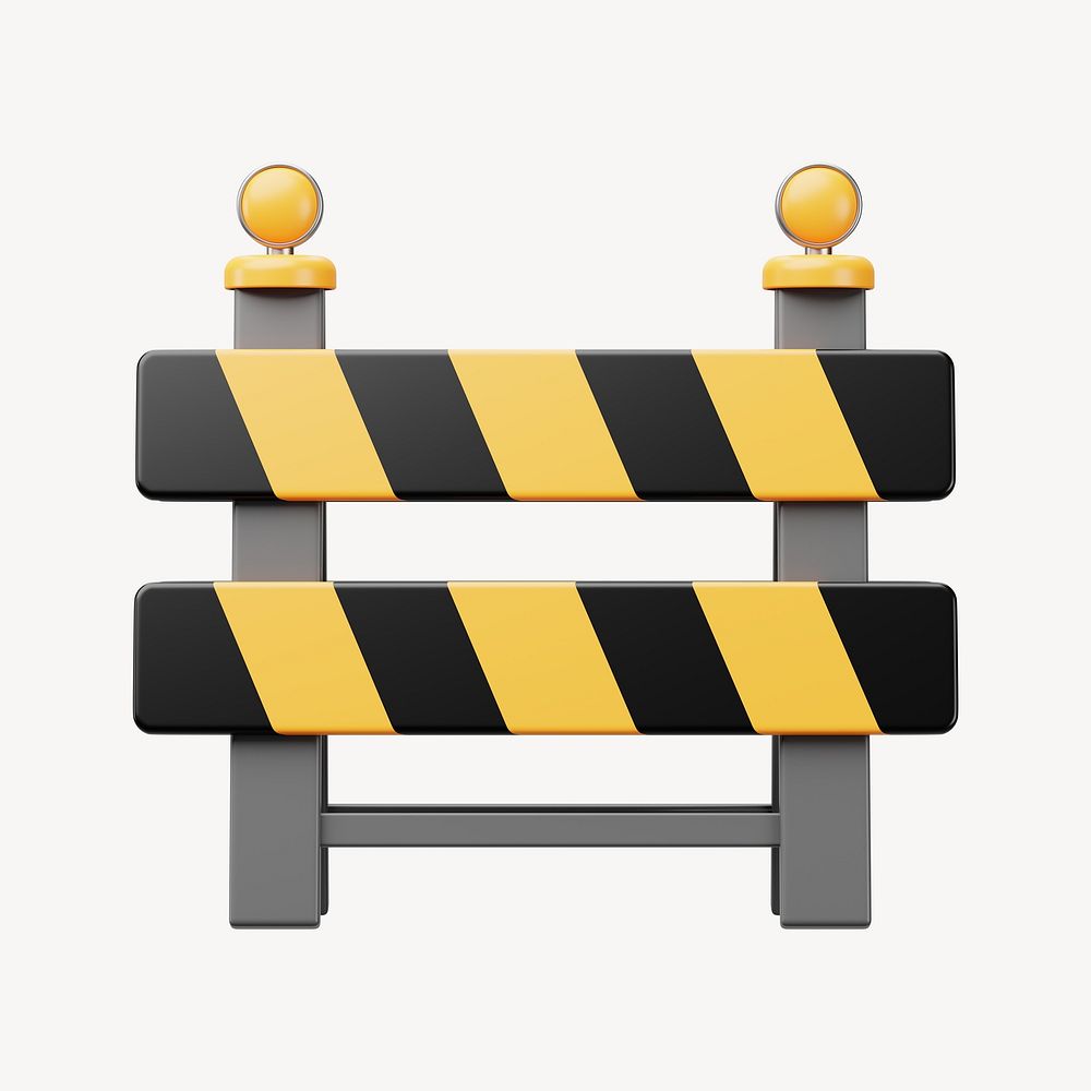 3D road block barricade, element | Free Photo Illustration - rawpixel