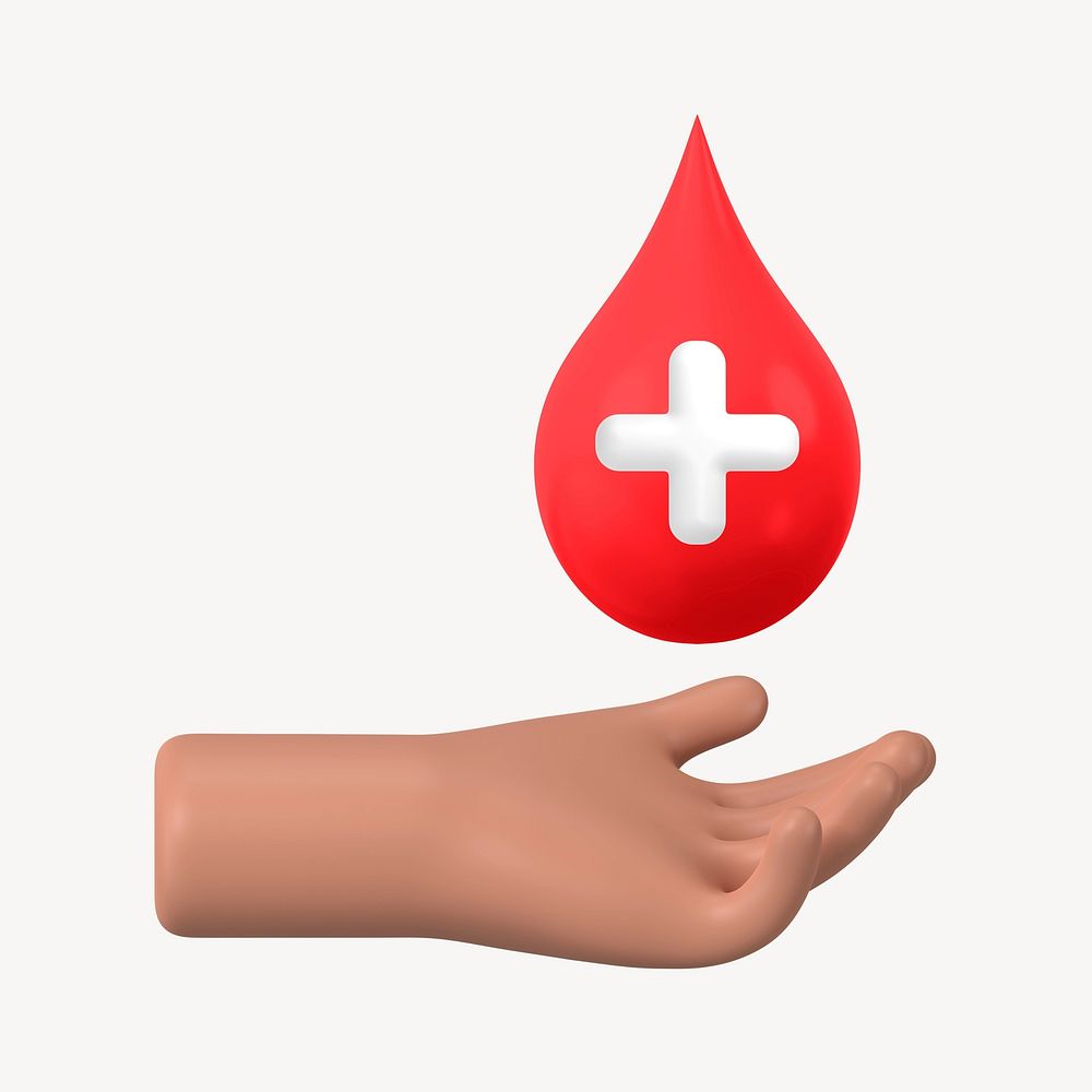 3D blood donation, element illustration | Free Photo Illustration ...